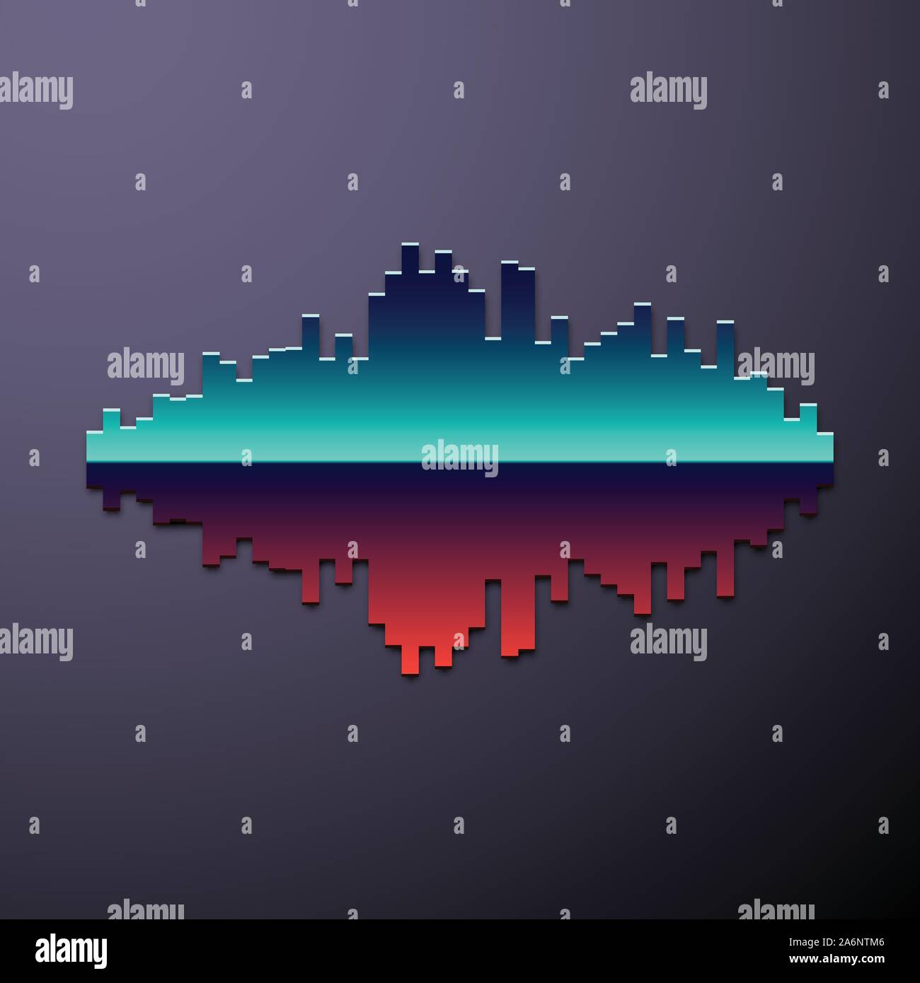 80s styled chrome sound wave Stock Vector Image & Art - Alamy