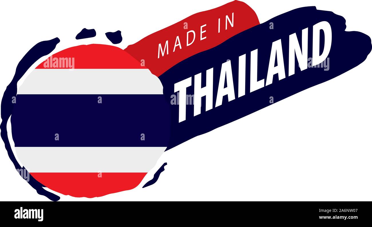 Thailand flag, vector illustration on a white background Stock Vector ...