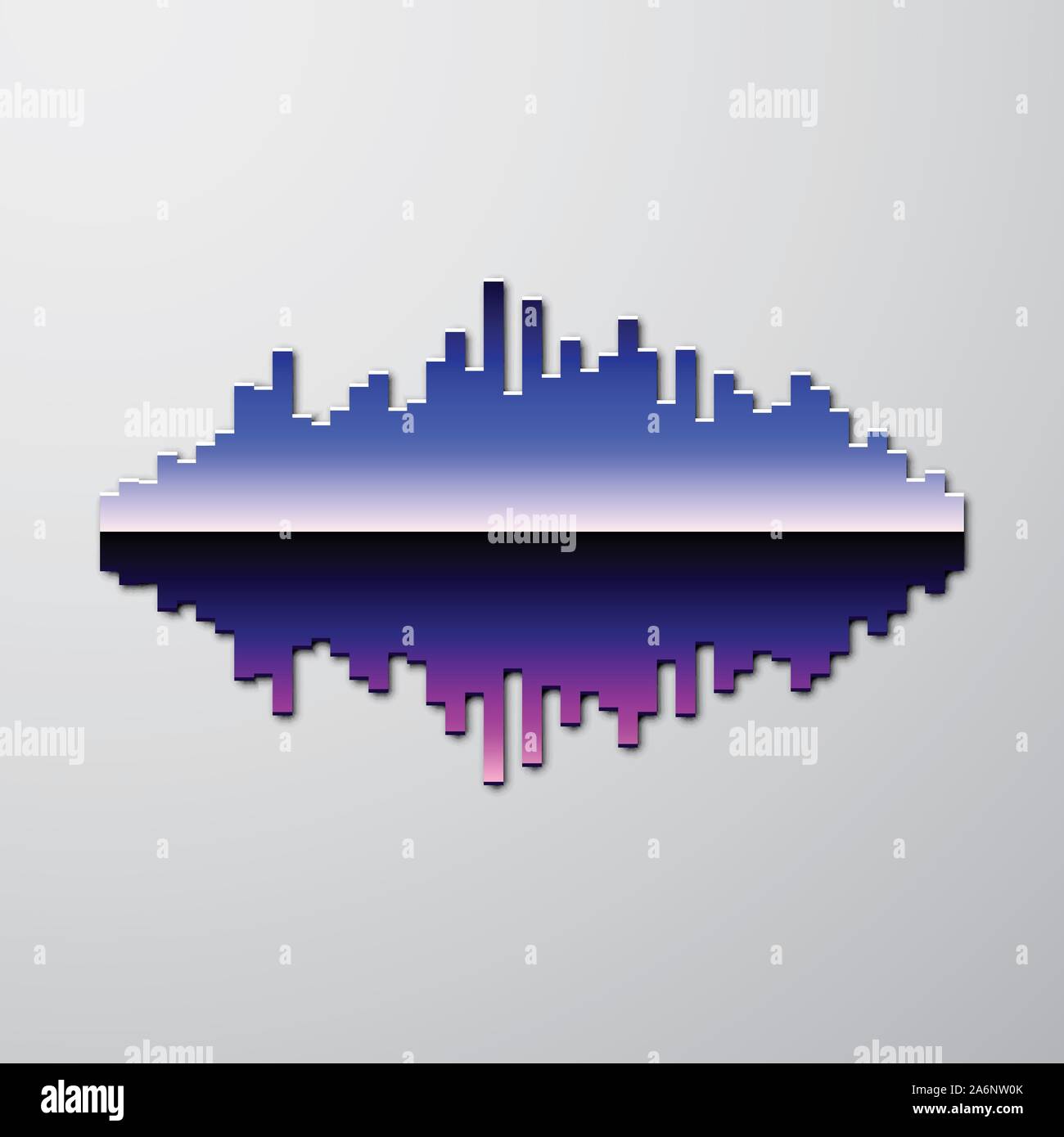 80s styled chrome sound wave Stock Vector Image & Art - Alamy