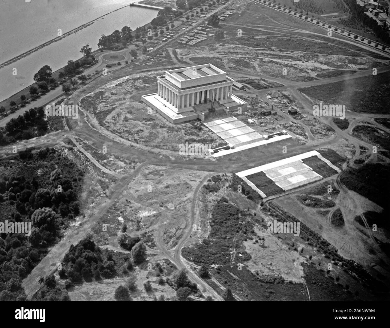 Washington D.C. History - Aerial view of the Lincoln Memorial under ...