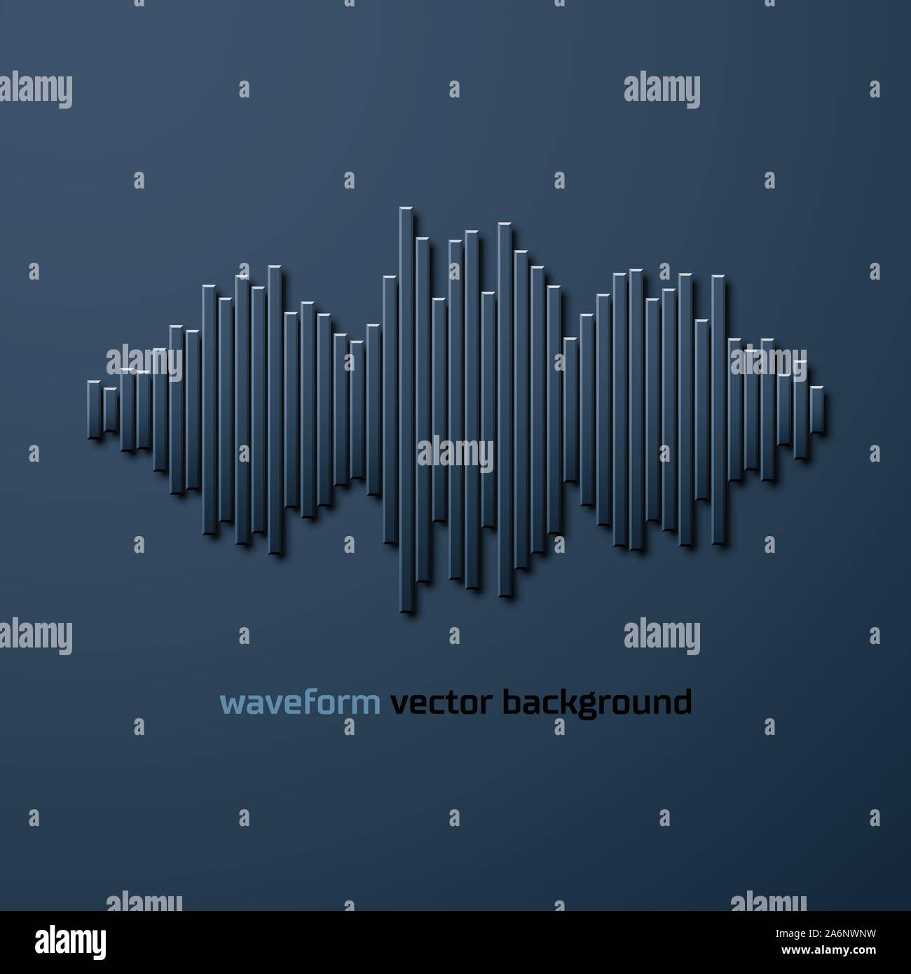 Silhouette of sound waveform with shadow Stock Vector Image & Art - Alamy