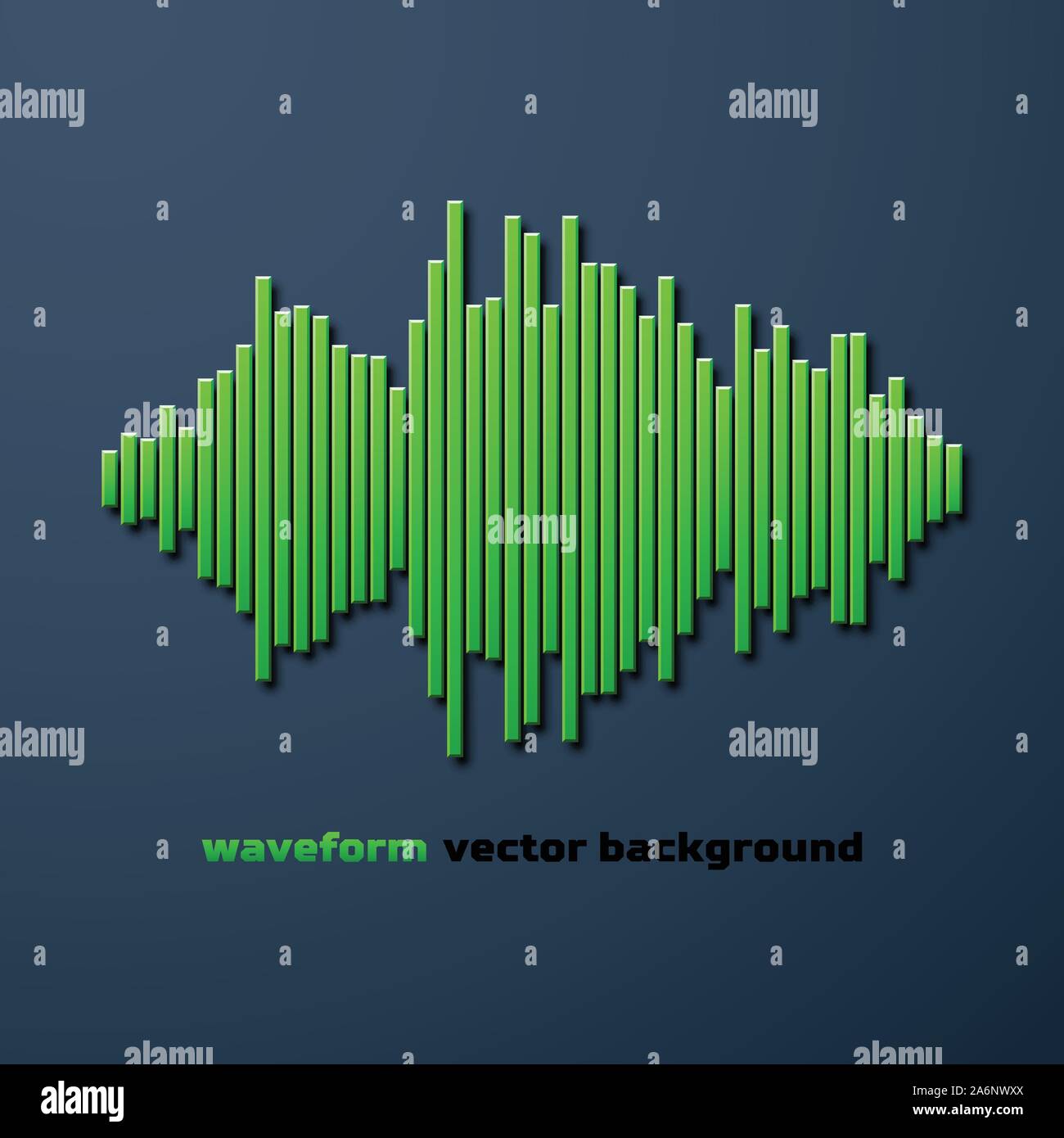 Silhouette of sound waveform with shadow Stock Vector Image & Art - Alamy