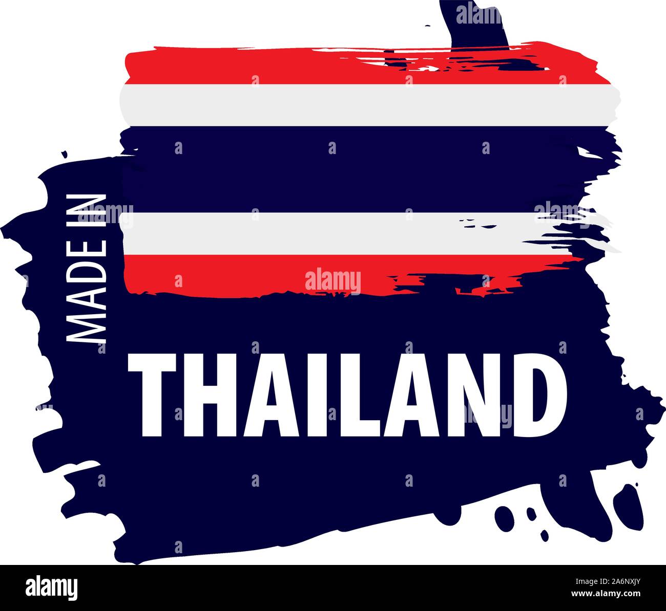 Thailand flag, vector illustration on a white background Stock Vector ...