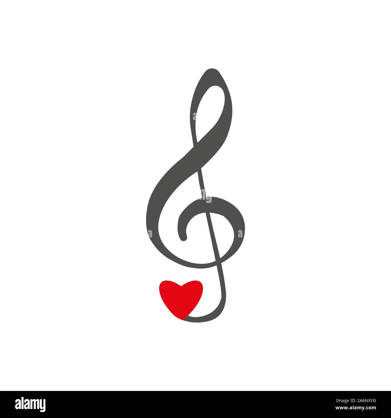 Vector Treble Clef music note icon eps10 Stock Vector Image & Art - Alamy