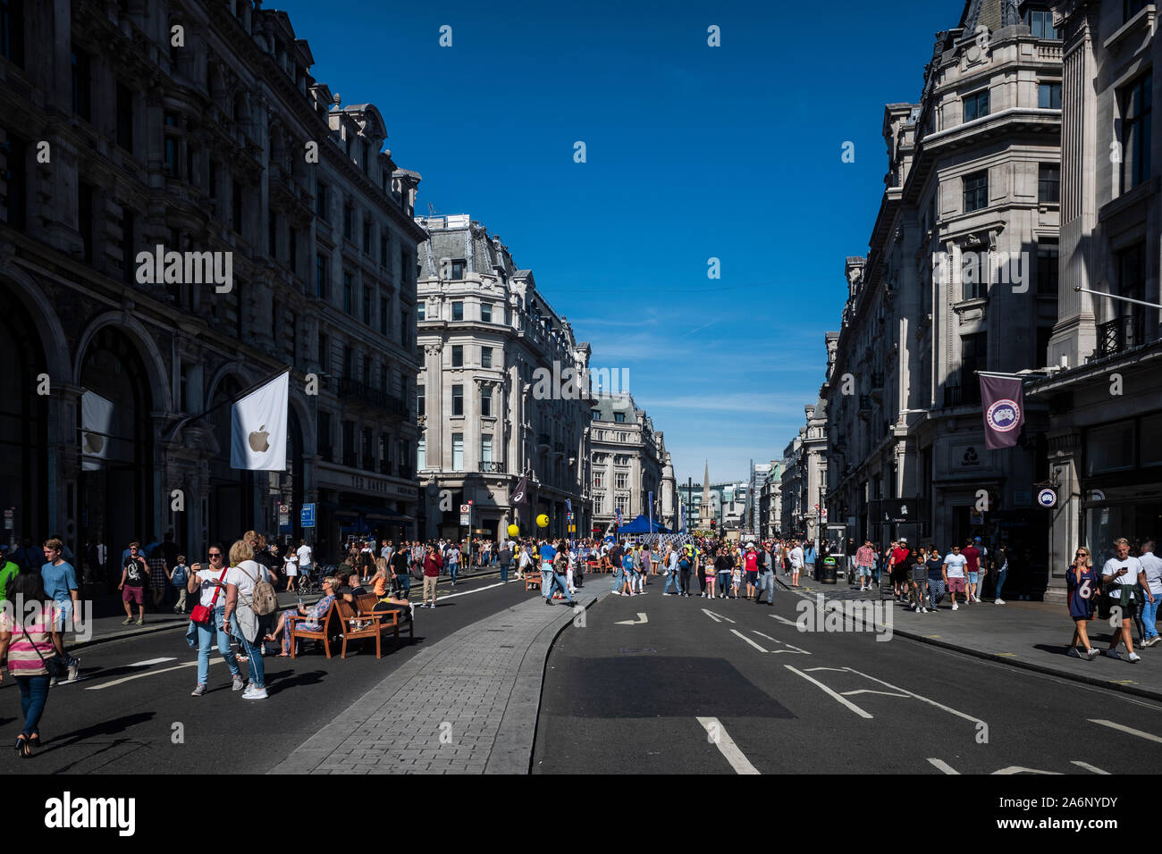 Traffic free street as Regent Street is closed off for the Summer ...