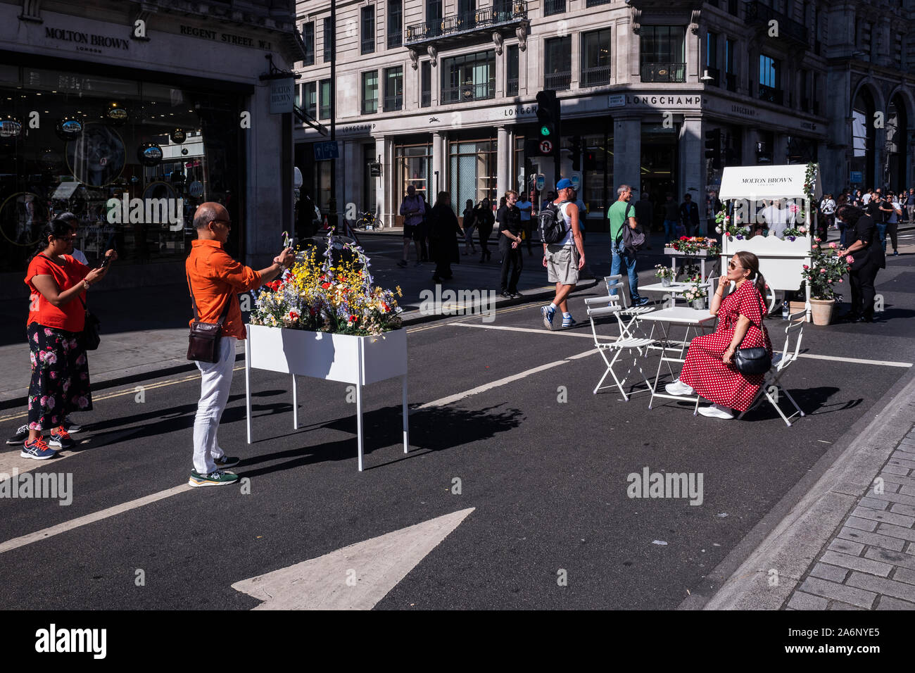 Traffic free street as Regent Street is closed off for the Summer ...