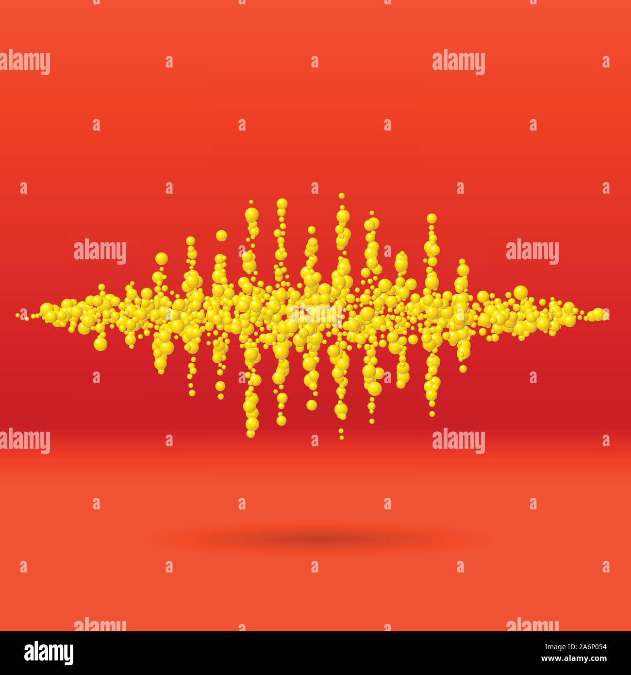 Sound waveform made of scattered balls Stock Vector Image & Art - Alamy