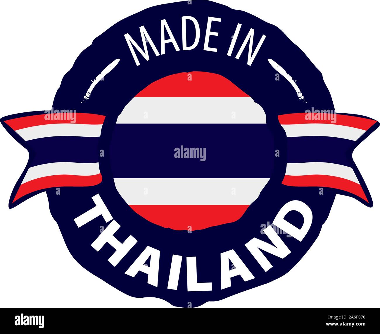 Thailand flag, vector illustration on a white background Stock Vector ...