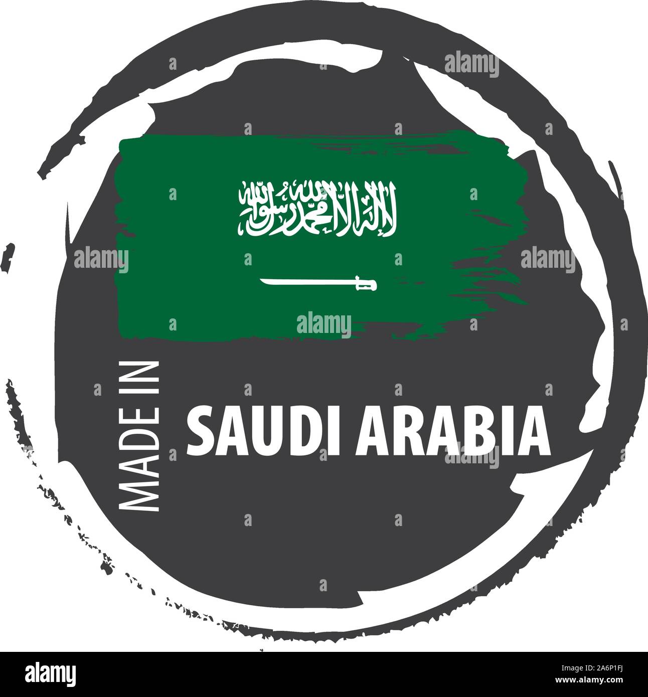 Saudi Arabia flag, vector illustration on a white background Stock ...