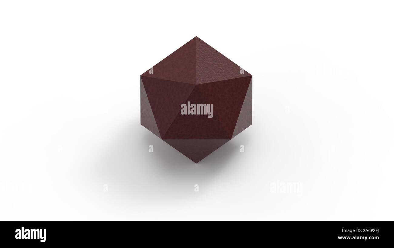 3d rendering of an icosahedron isolated on white background Stock Photo ...