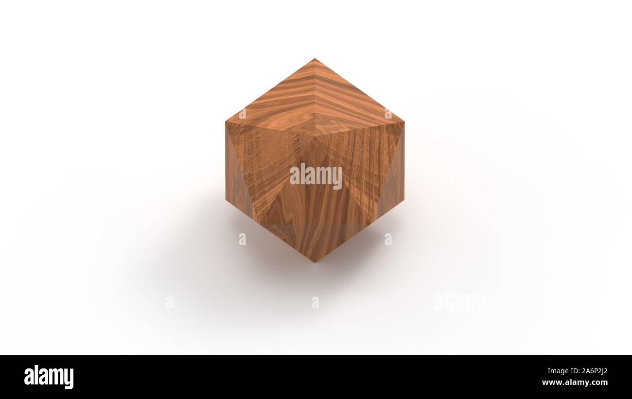 3d rendering of an icosahedron isolated on white background Stock Photo ...