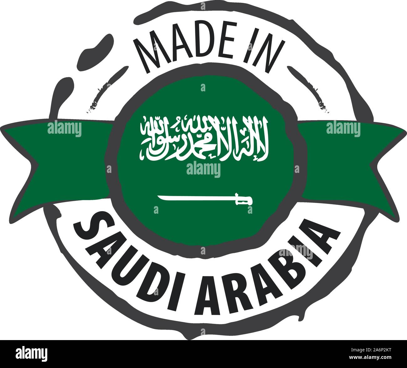 Saudi Arabia flag, vector illustration on a white background Stock ...