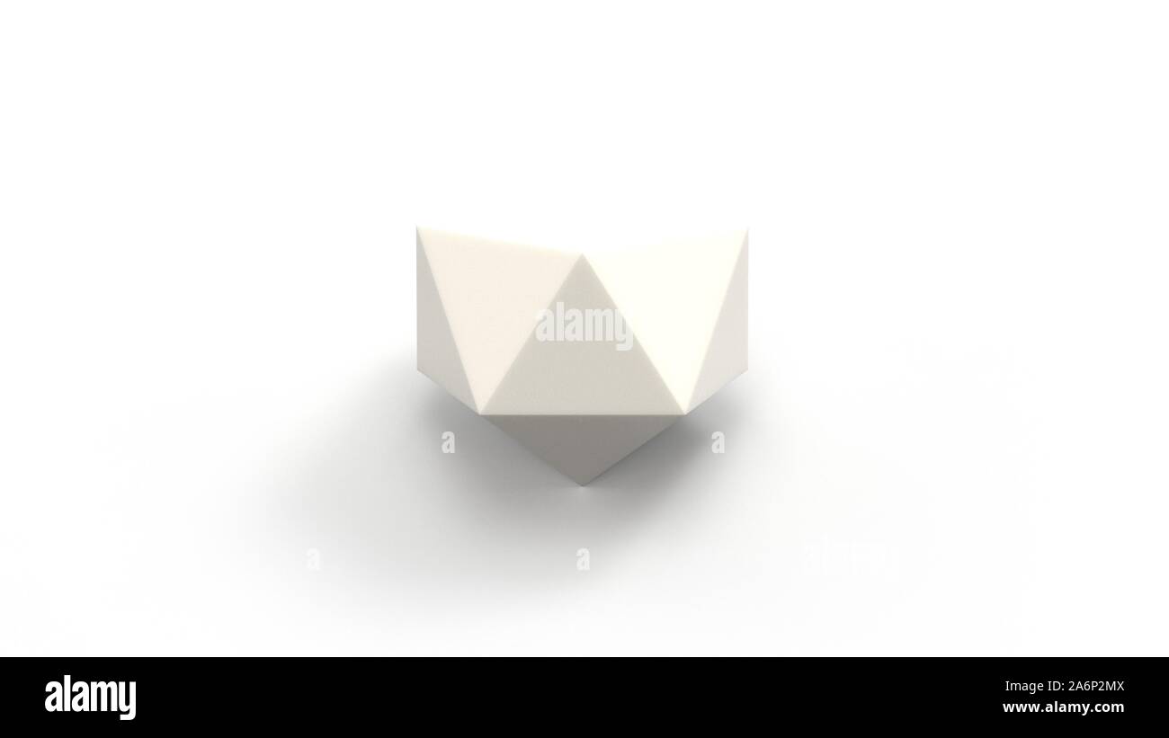 3d rendering of an icosahedron isolated on white background Stock Photo ...