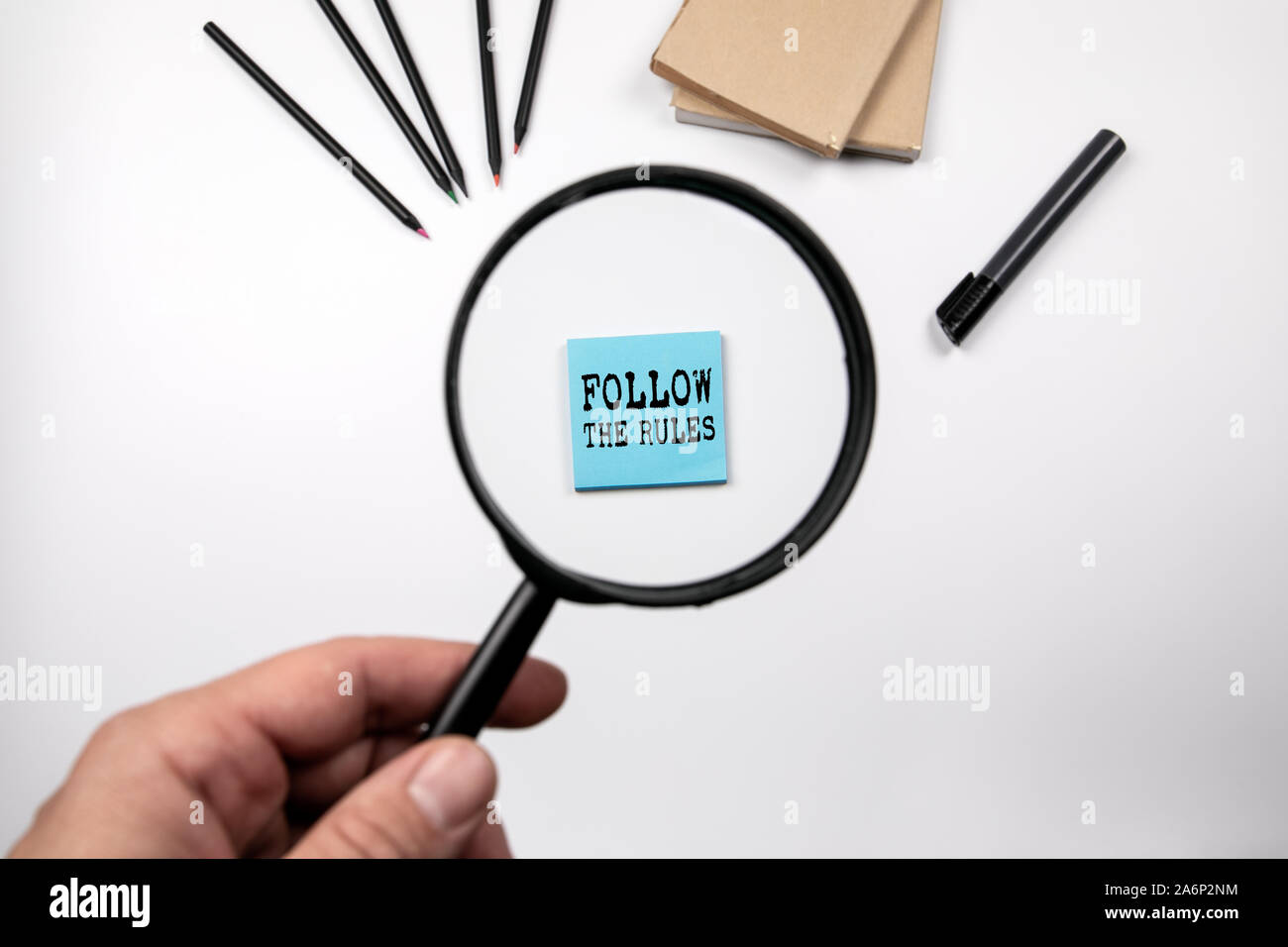 Magnifying checklist hi-res stock photography and images - Alamy