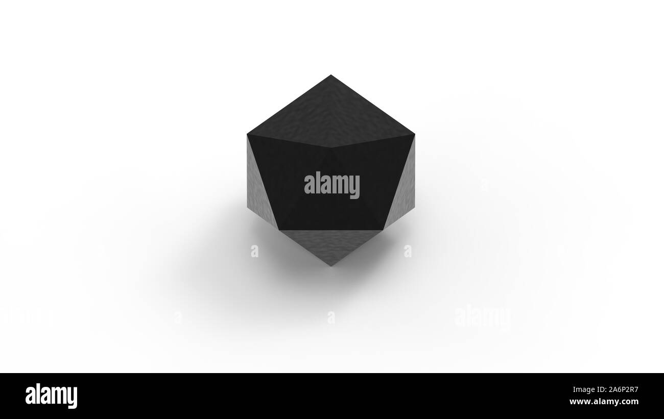 3d rendering of an icosahedron isolated on white background Stock Photo ...