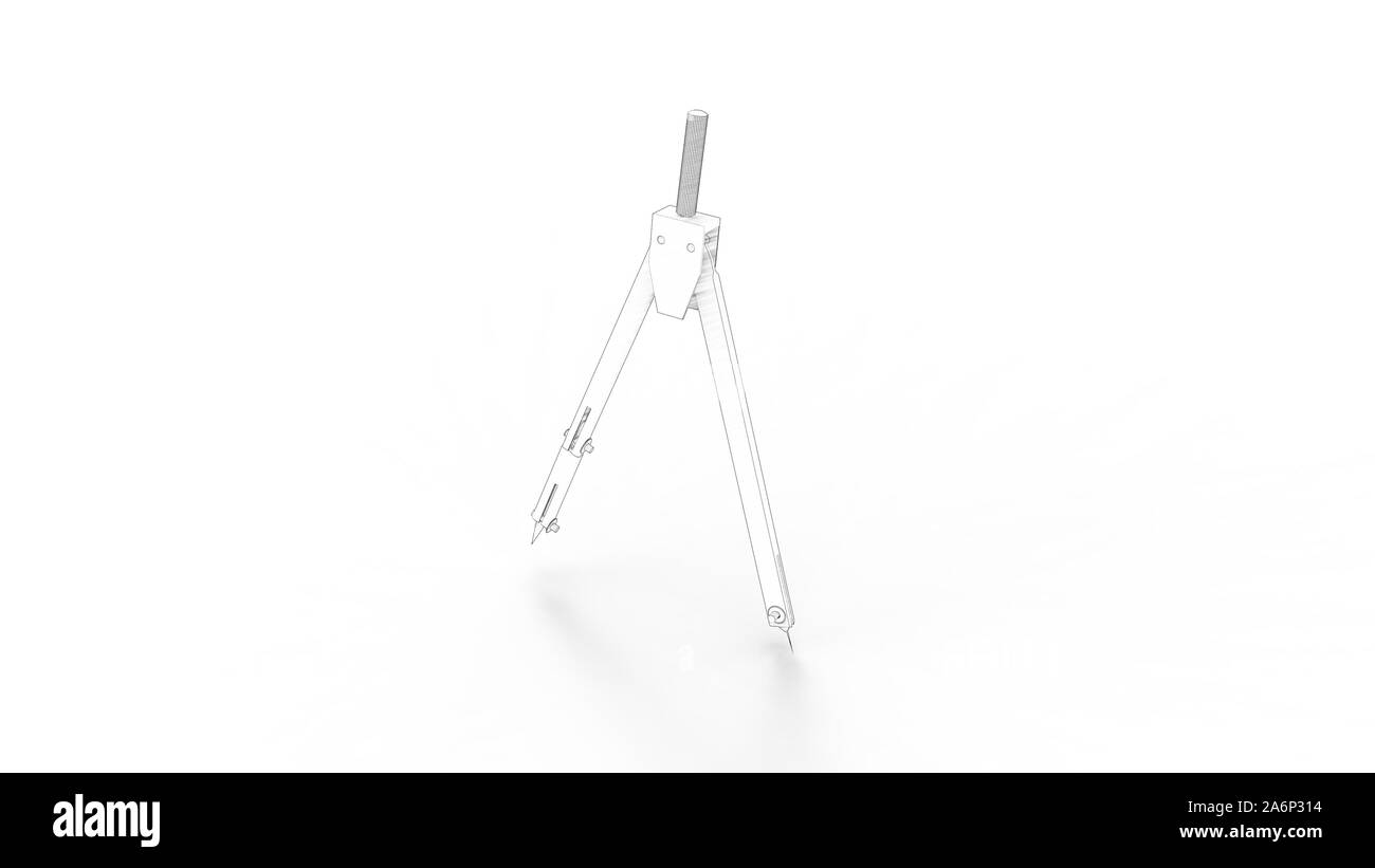 3d rendering of a compass isolated on white background Stock Photo - Alamy