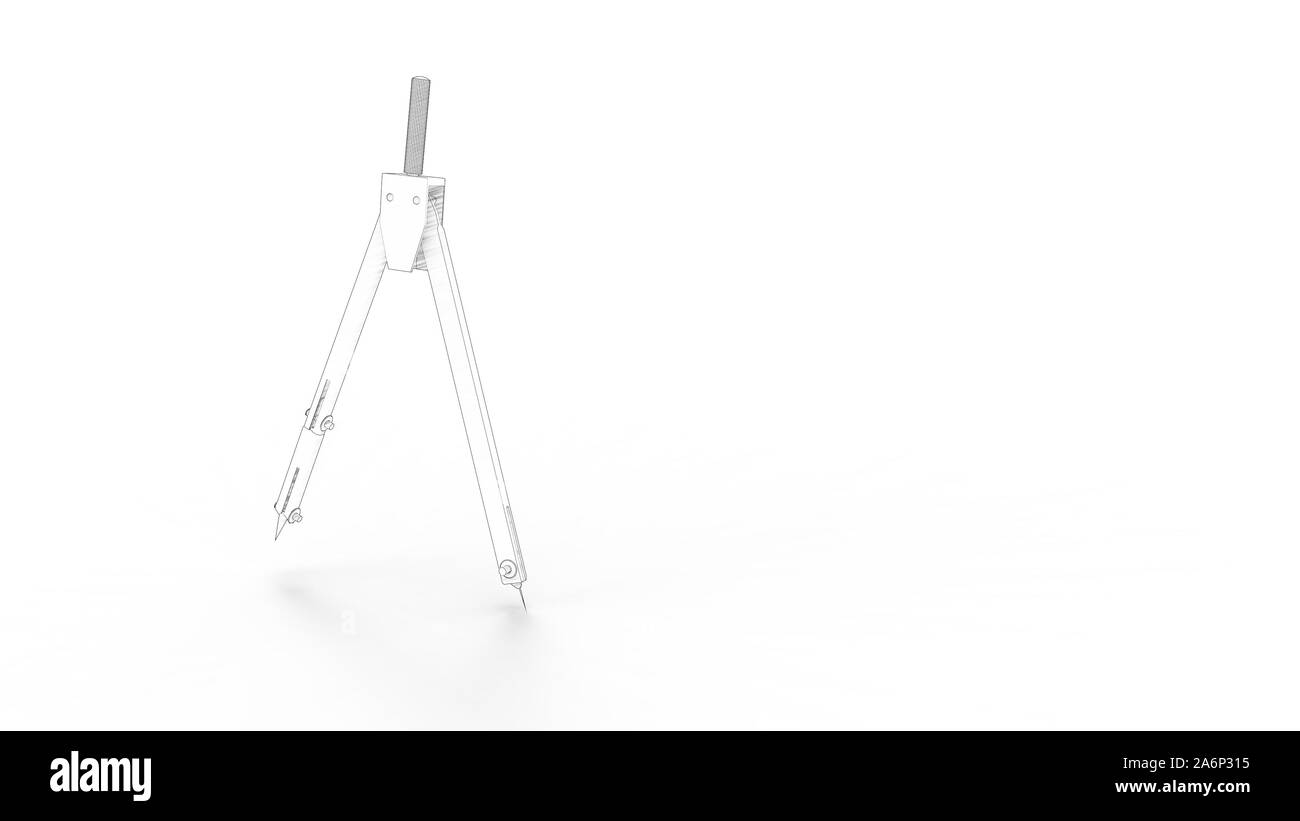 3d rendering of a compass isolated on white background Stock Photo - Alamy