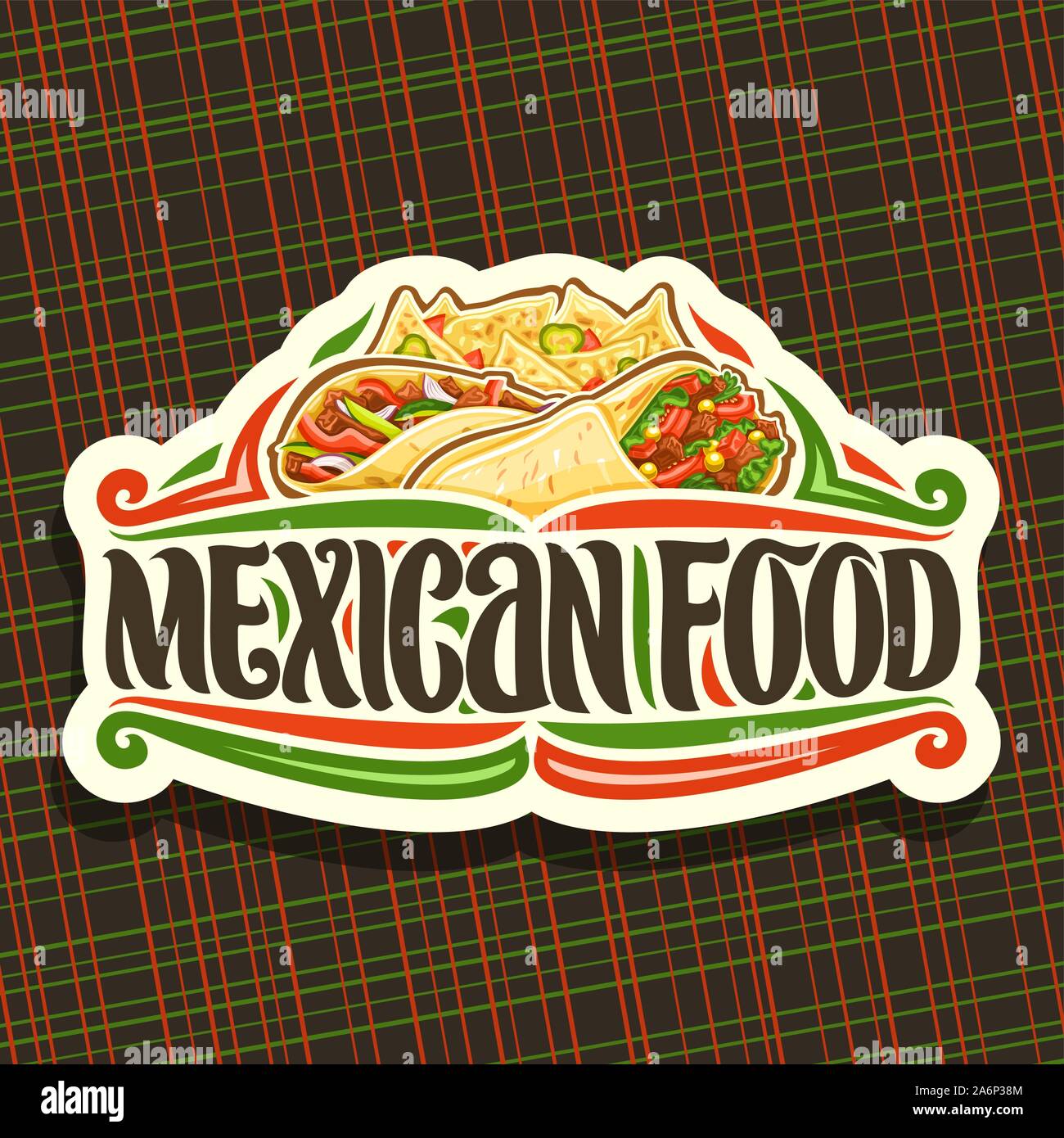 Flatbread wrap cheese Stock Vector Images - Alamy