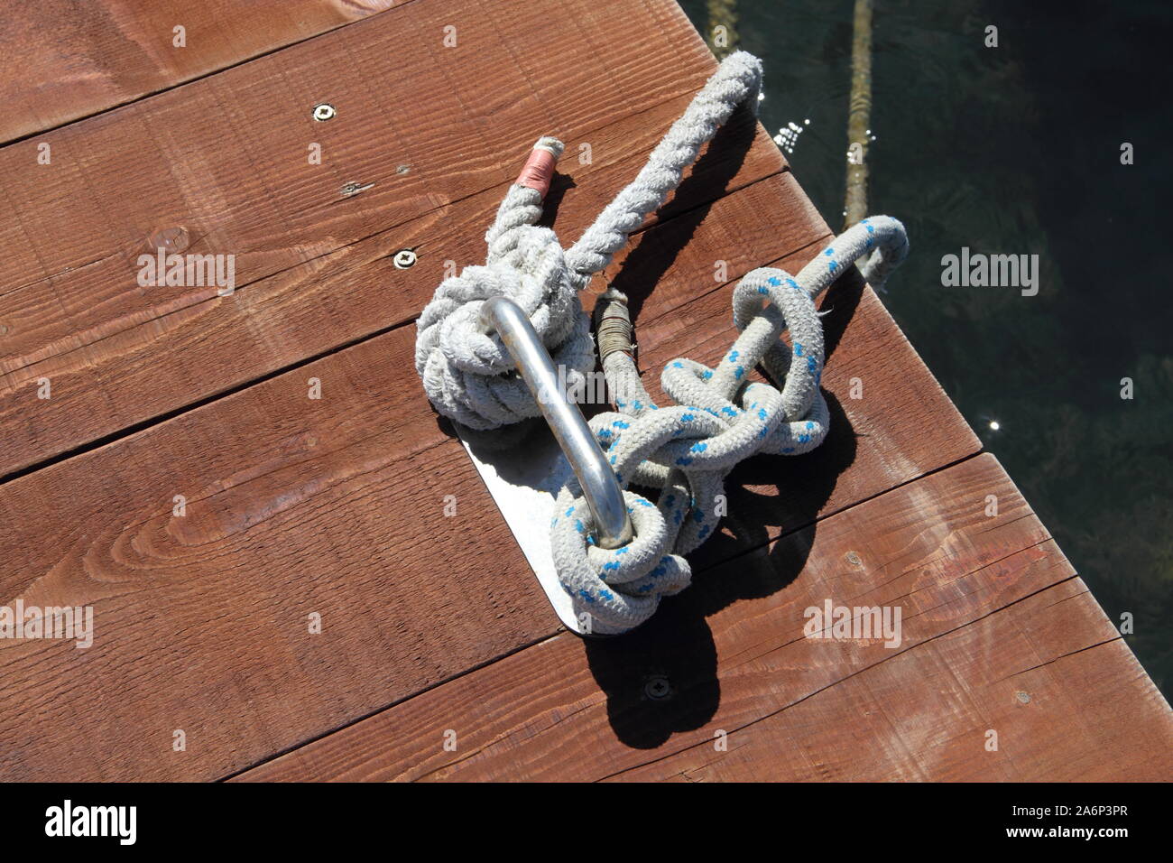 A ship's jam at the harbor Stock Photo - Alamy
