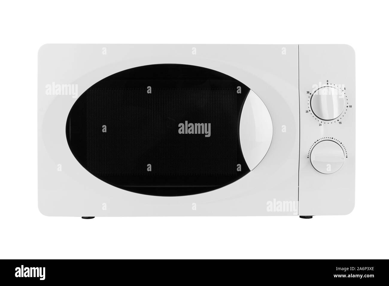 closed microwave isolated on a white background Stock Photo - Alamy