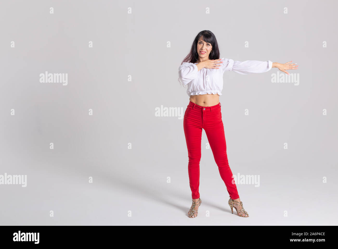 Latin dance, bachata lady, jazz modern and vogue dance concept ...
