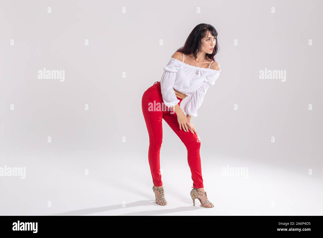 Latin dance, bachata lady, jazz modern and vogue dance concept ...