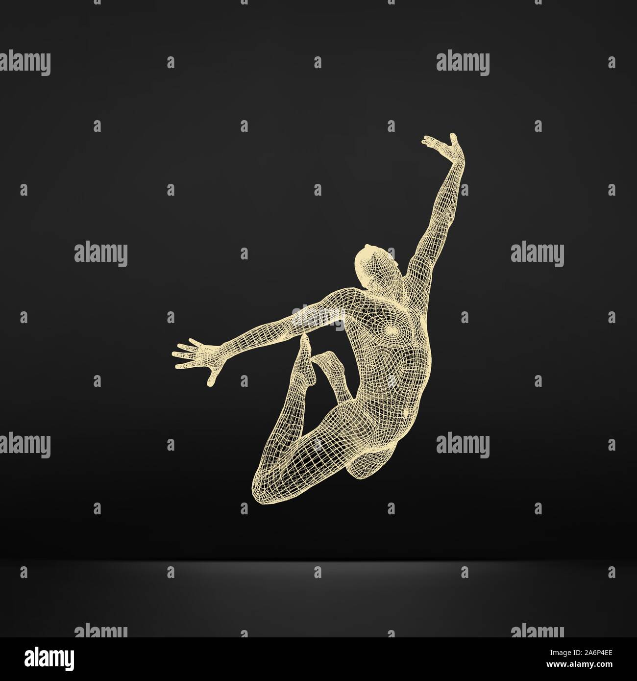 Gymnast. 3D Model of Man. Human Body Model. Gymnastics Activities for ...