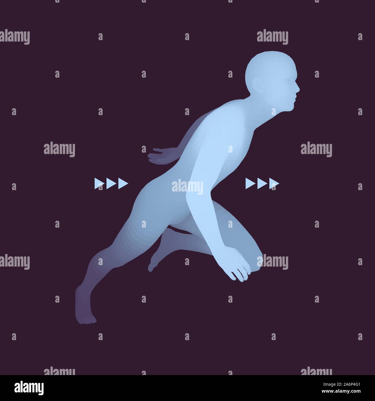 3d Running Man. Design for Sport, Business, Science and Technology ...