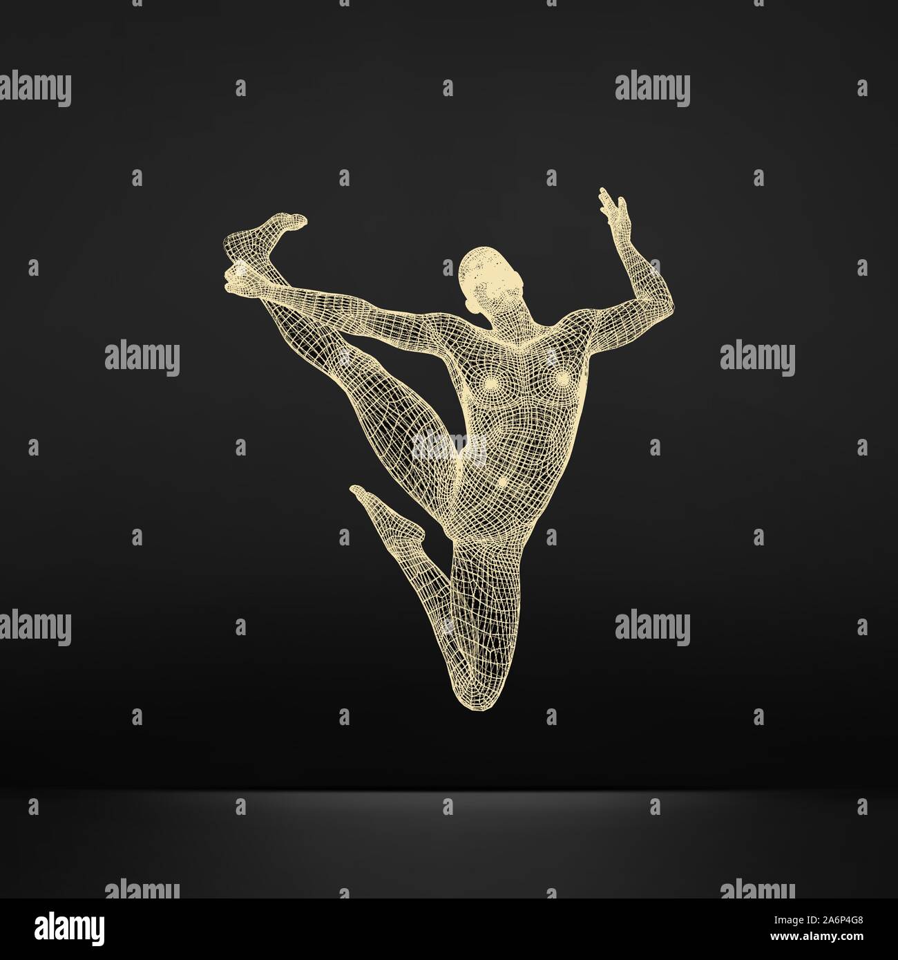 Gymnast. 3D Model of Man. Human Body Model. Gymnastics Activities for ...
