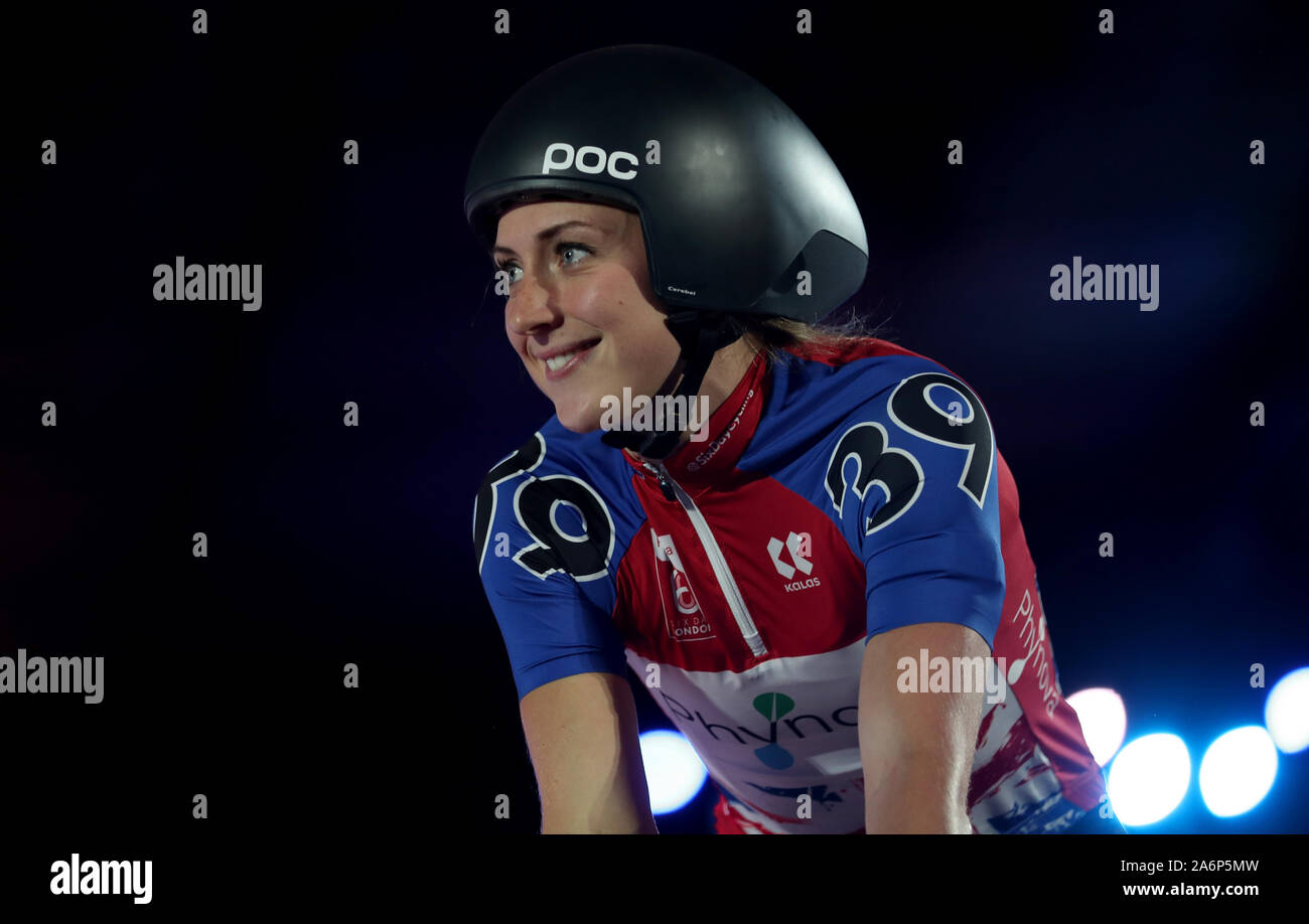 Great Britain’s Laura Kenny during day six of the Phynova Six Day ...
