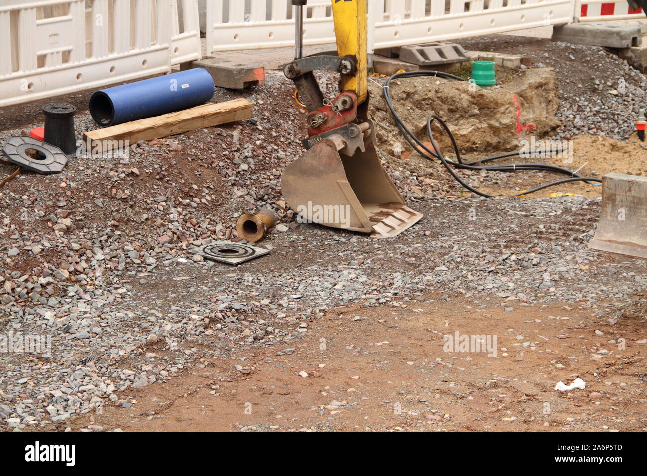 construction work on a street Stock Photo - Alamy