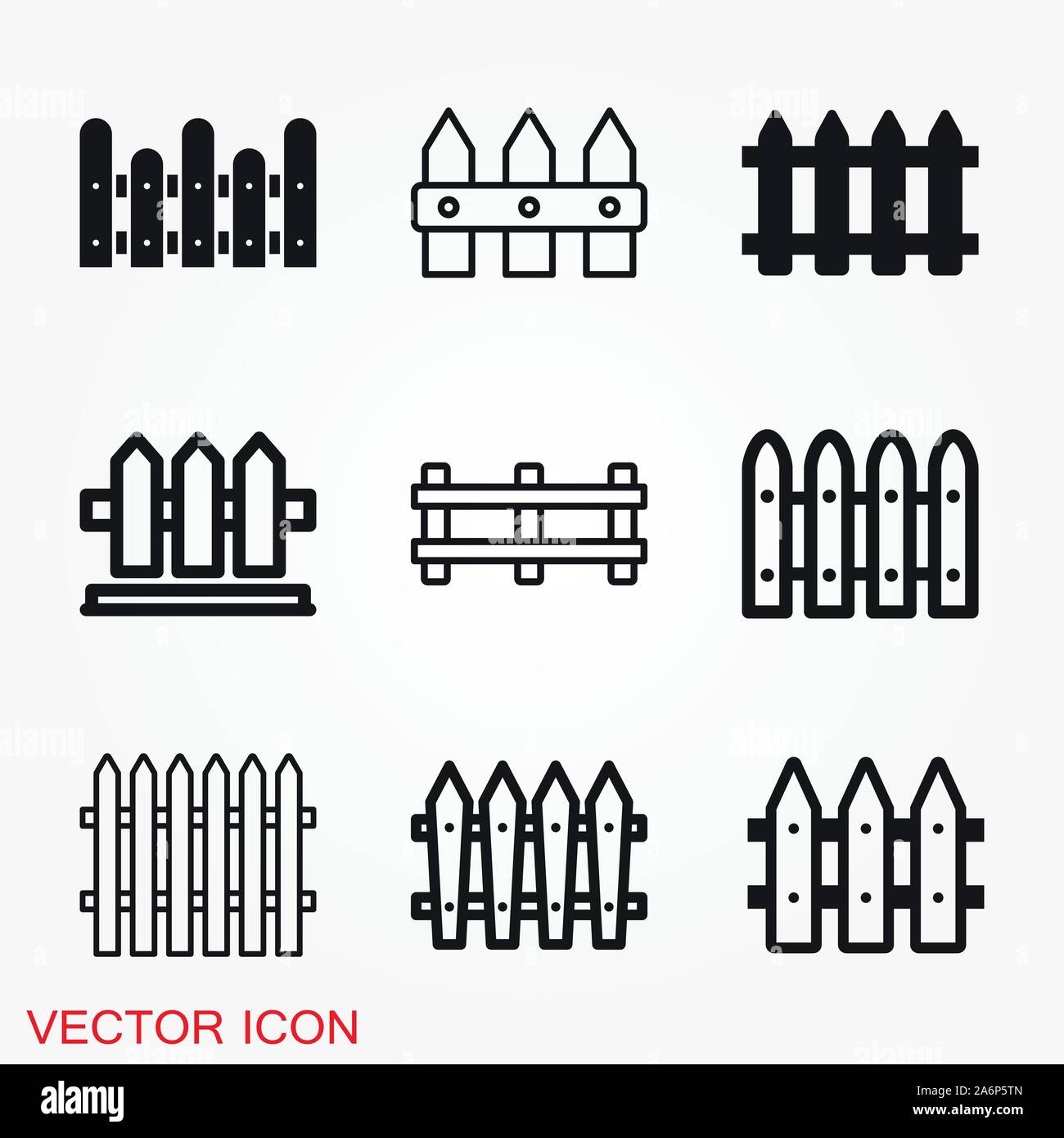 Fence icon, modern minimal flat design style Stock Vector Image & Art ...