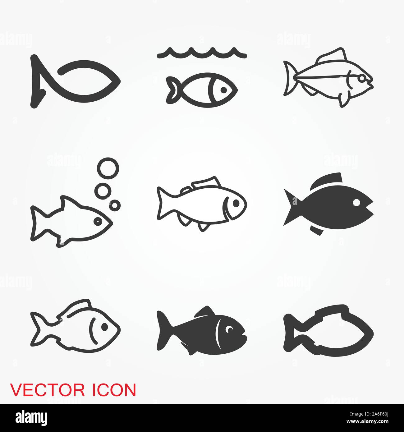 Fish Icon, vector illustration for design Stock Vector Image & Art - Alamy