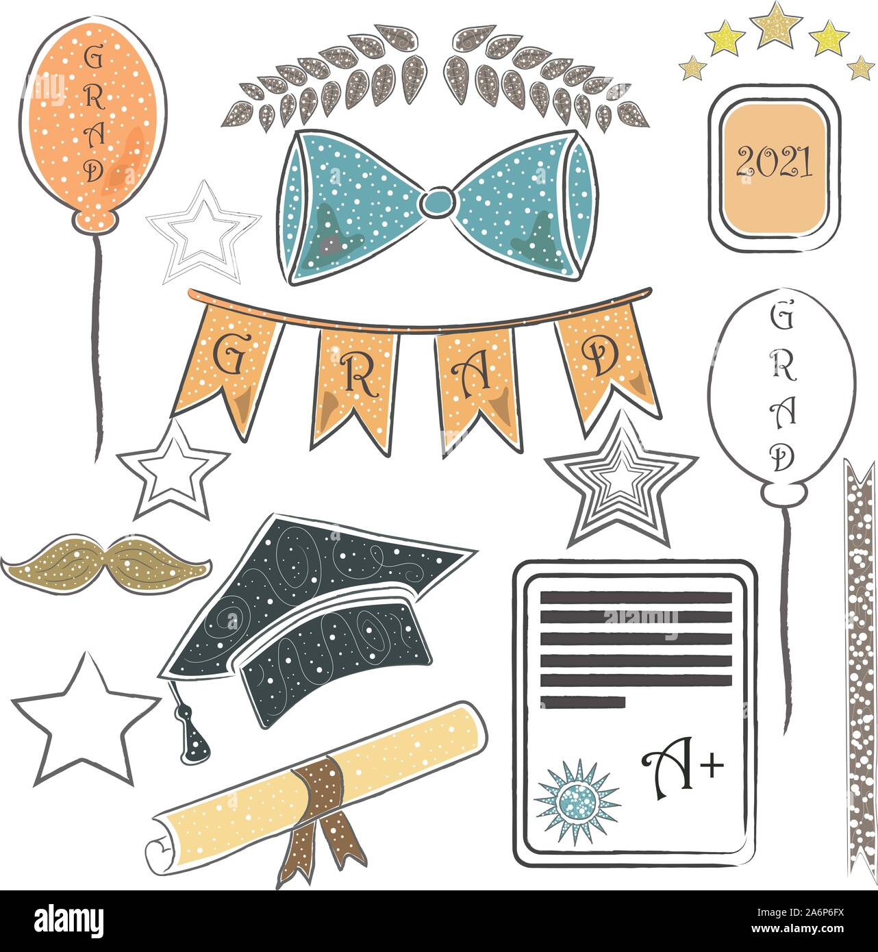 Graduation Package. Two Thousand Eighteen. Dark Background with rich ...