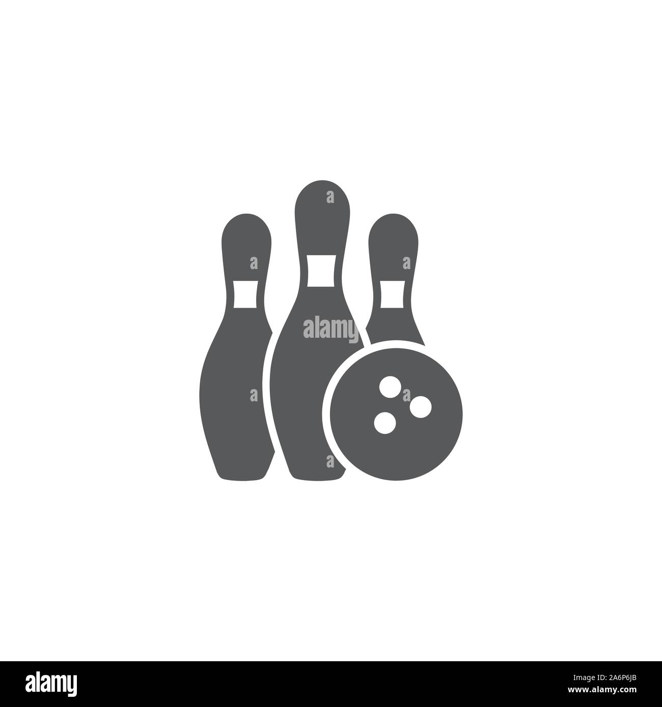 Bowling sport equipment icon Stock Vector Images - Alamy