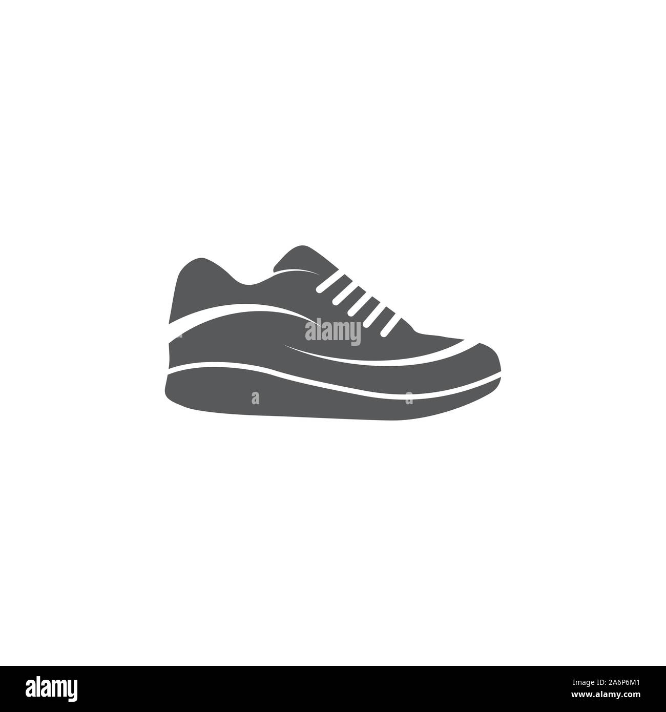 Running Shoe Icon on White Background Stock Vector Image & Art - Alamy