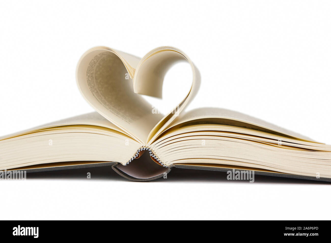 Open book with heart shaped pages. Love for reading. Isolated Stock ...