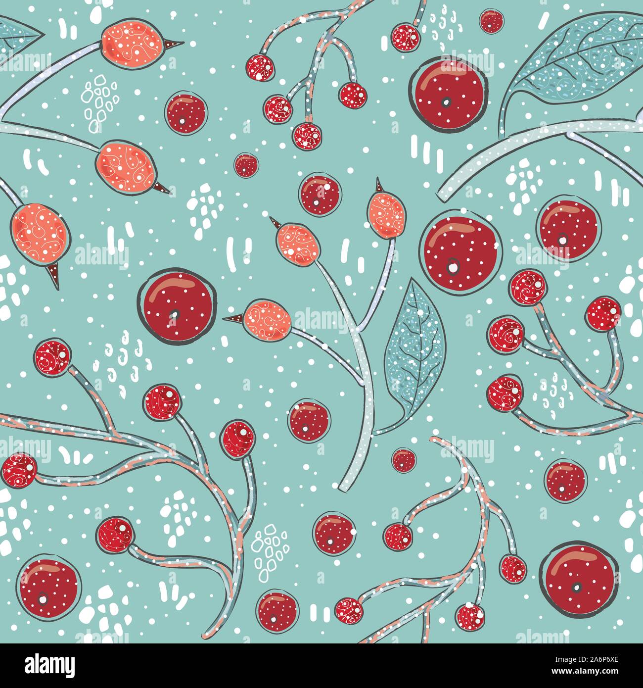 Seamless Winter Pattern. Merry Christmas Texture. Vector Illustration ...