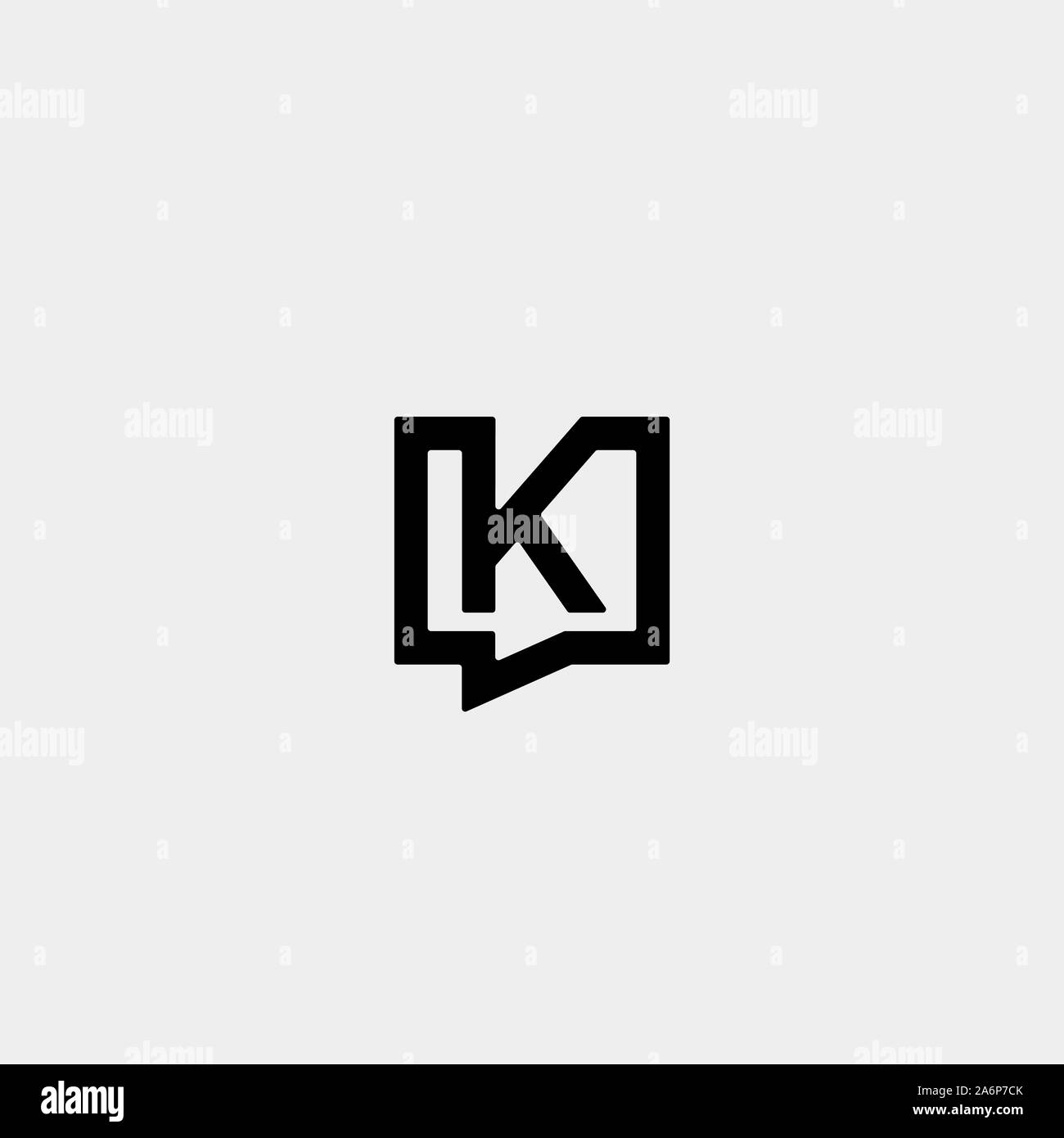 Letter K Chat Logo Template Vector Design Stock Vector Image & Art - Alamy