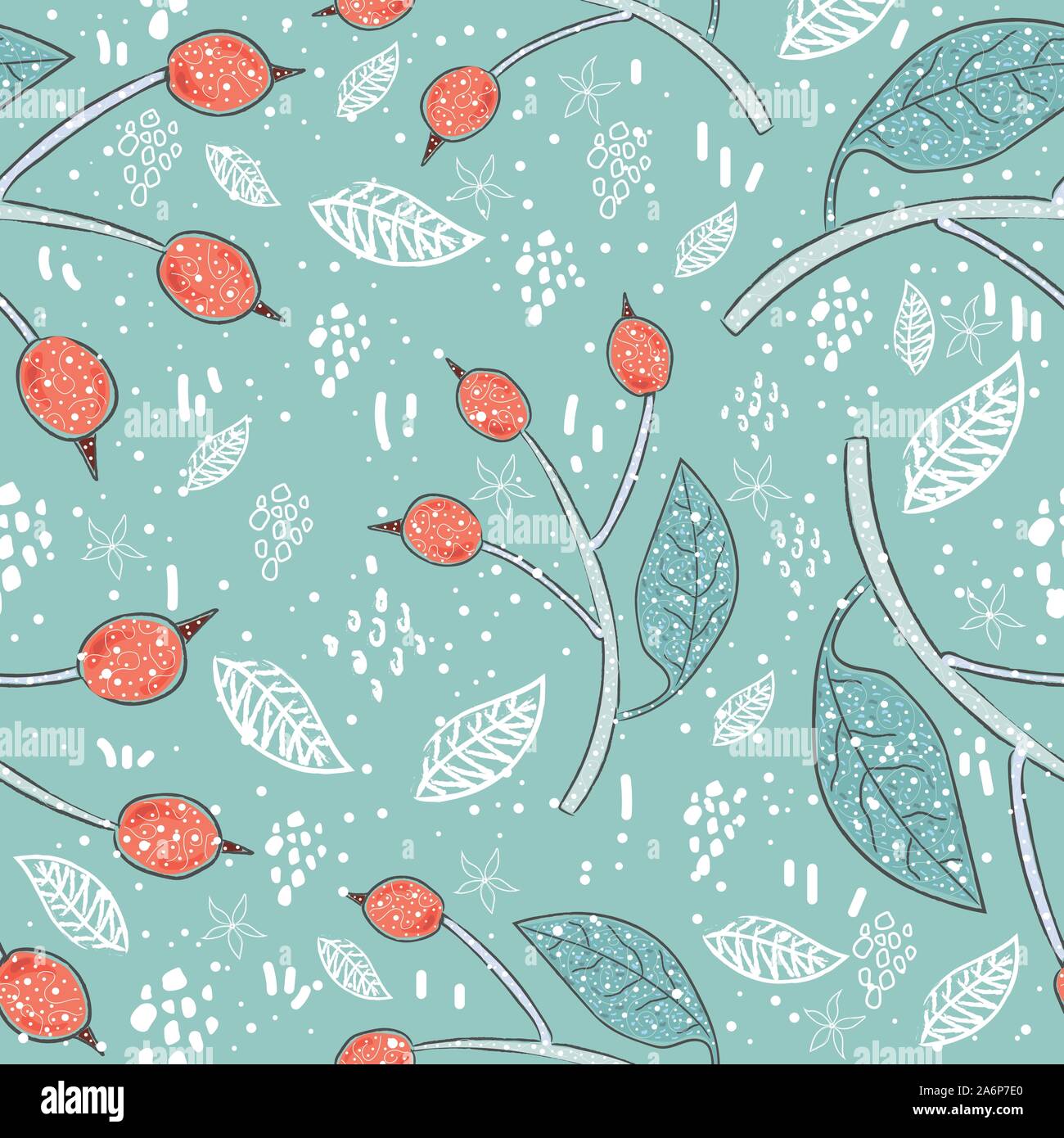 Seamless Winter Pattern. Merry Christmas Texture. Vector Illustration ...