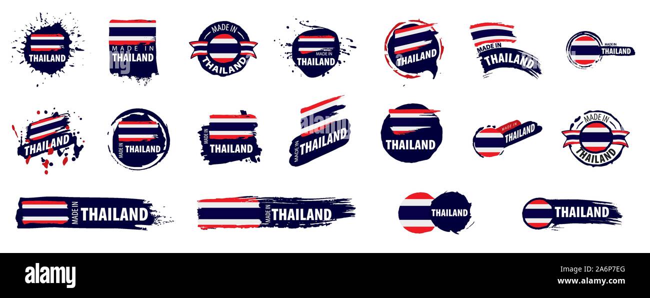 Thailand flag, vector illustration on a white background Stock Vector ...