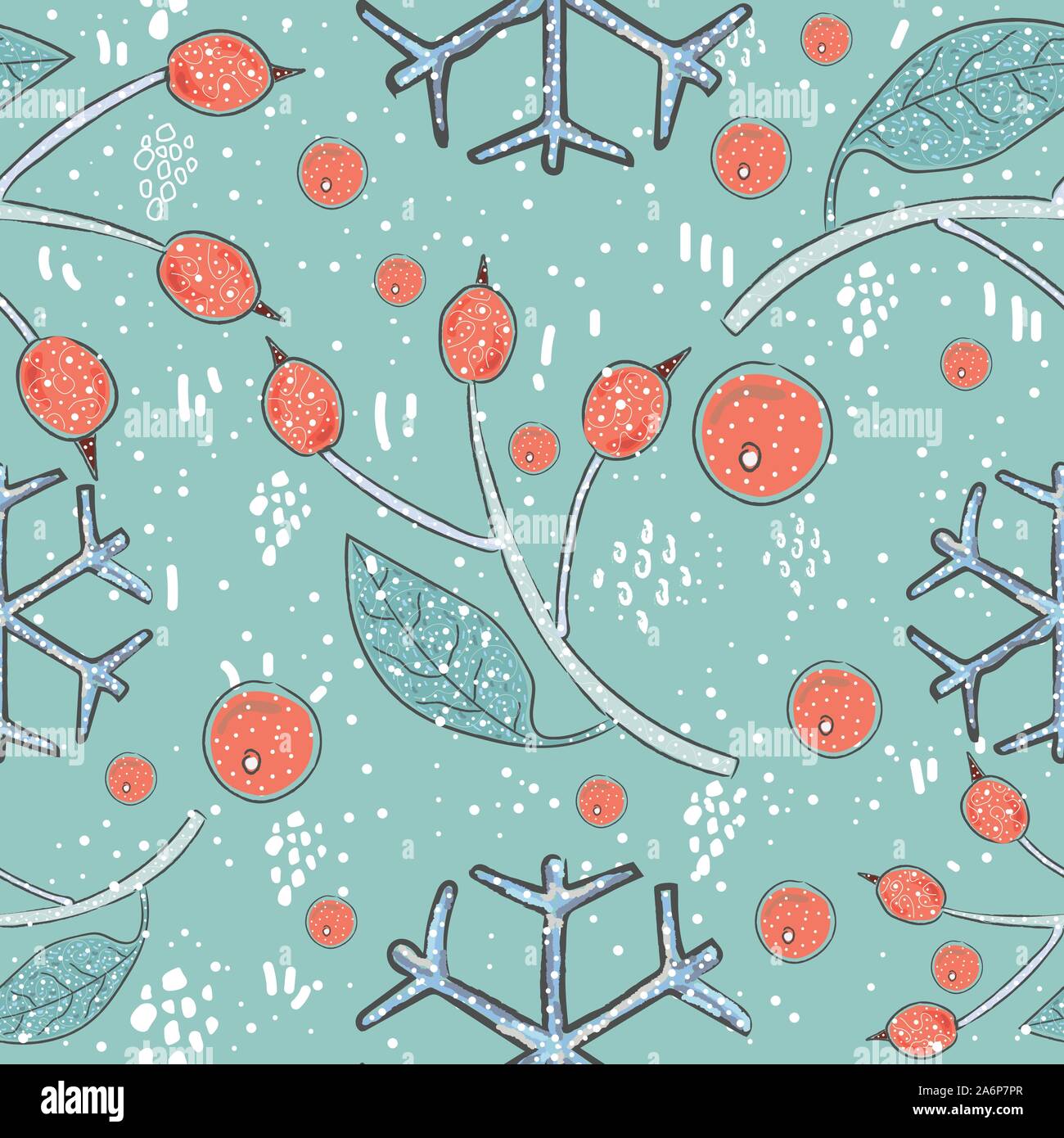 Seamless Winter Pattern. Merry Christmas Texture. Vector Illustration ...