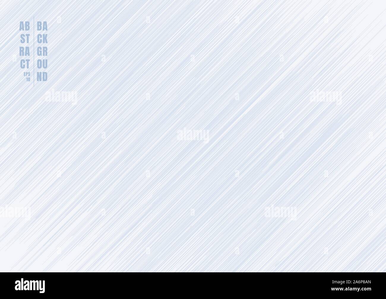 Abstract light blue striped lines streak diagonal background and ...