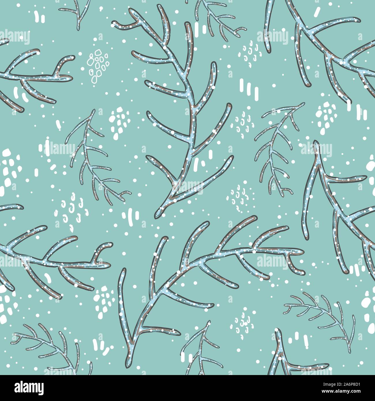 Seamless Winter Pattern. Merry Christmas Texture. Vector Illustration ...