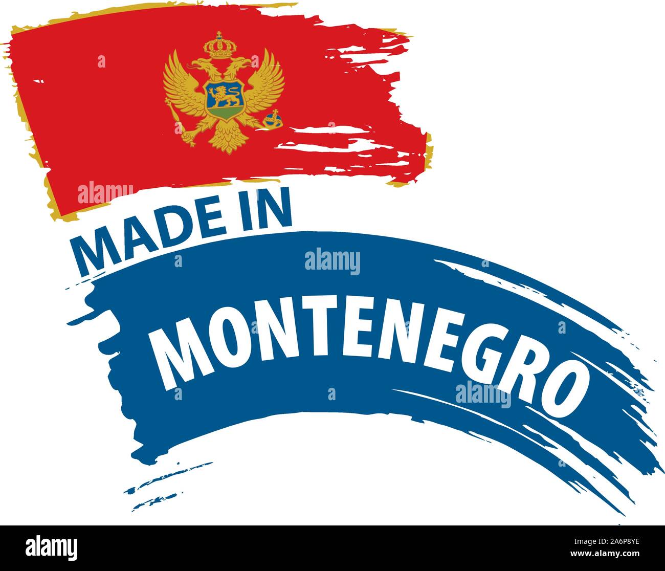montenegro flag, vector illustration on a white background Stock Vector ...