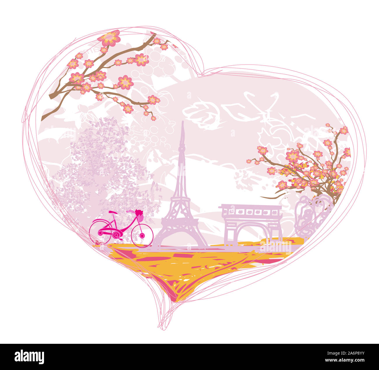 tower eiffel and bicycle Stock Photo - Alamy