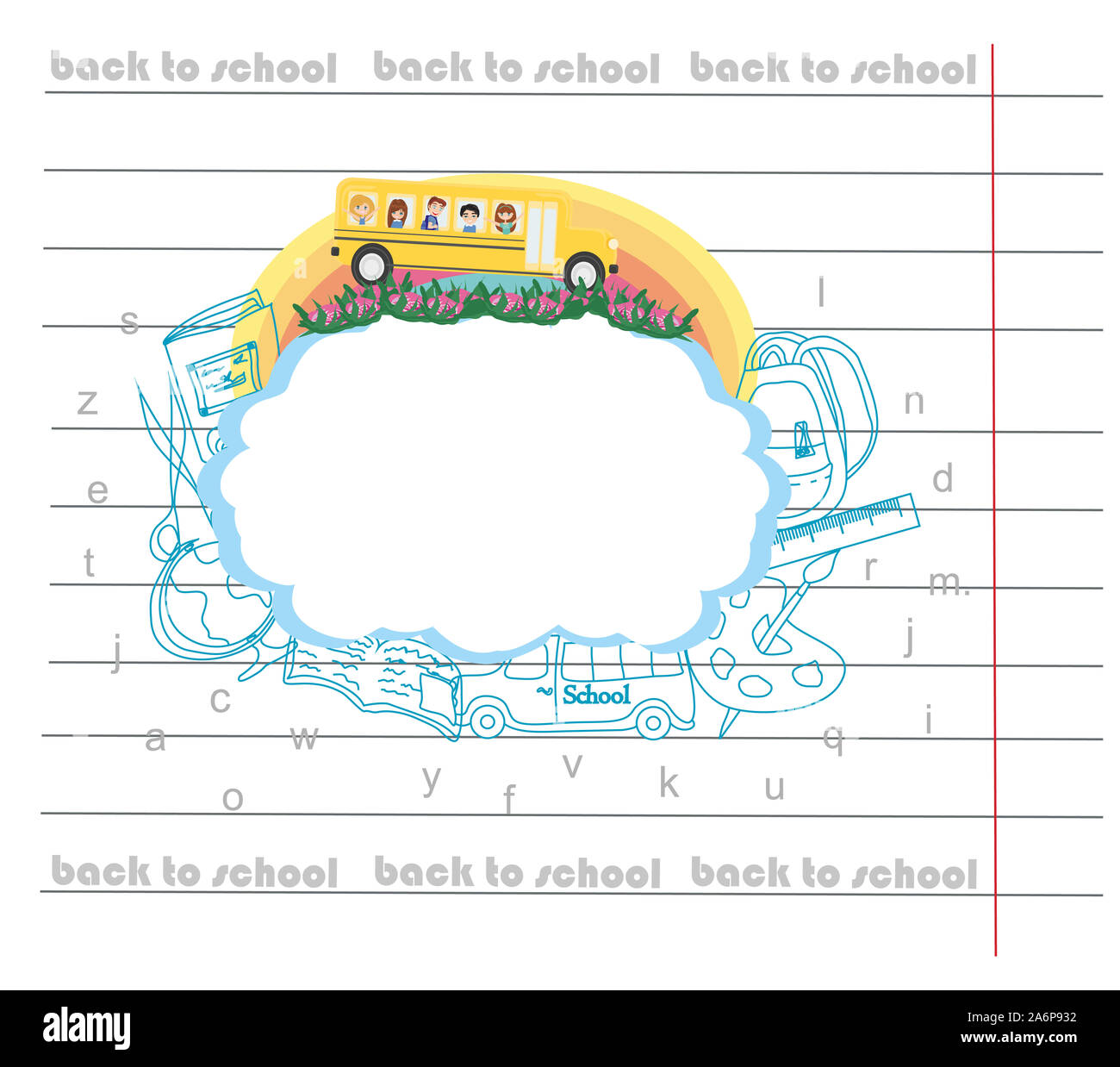 Back to school card Stock Photo - Alamy