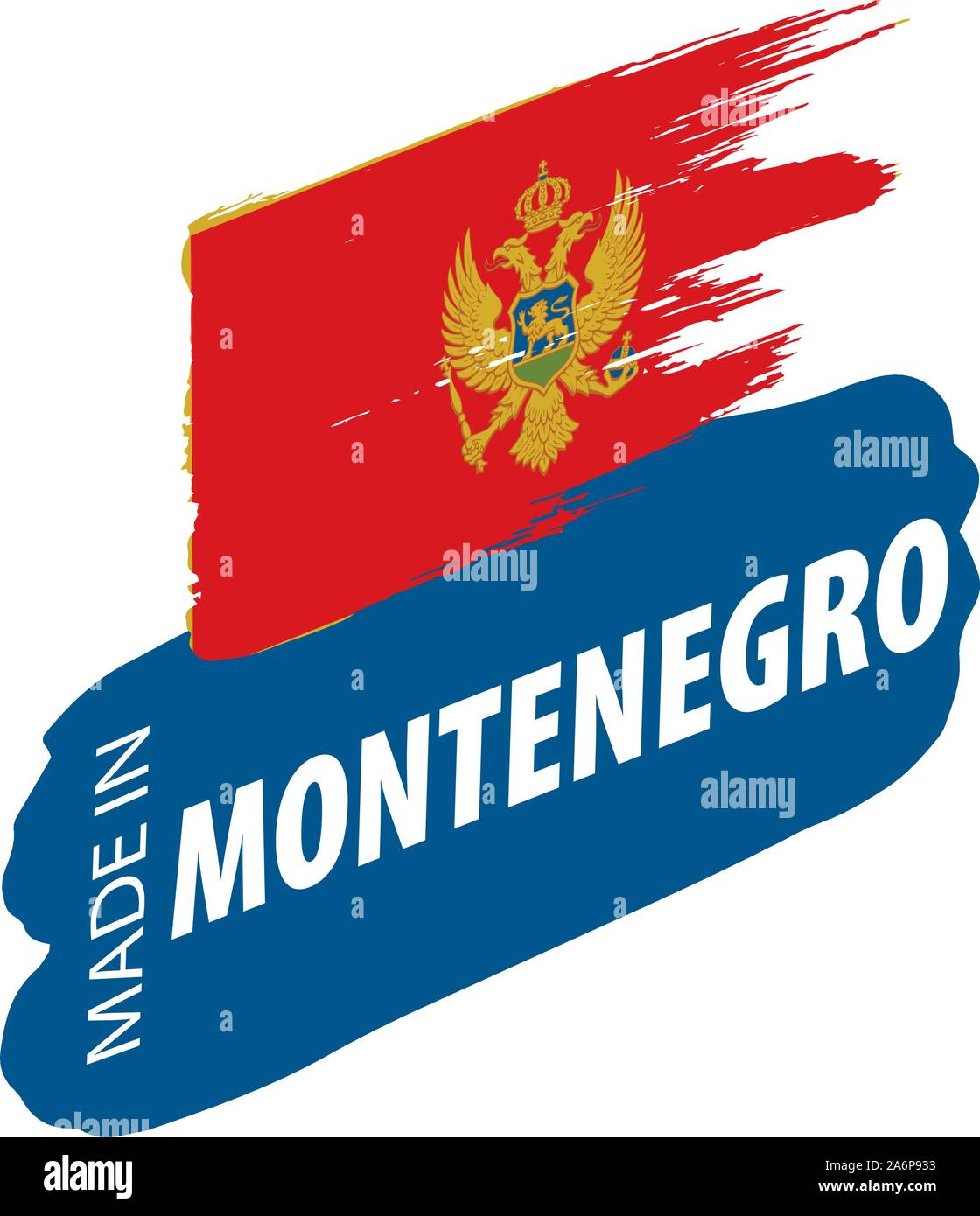 montenegro flag, vector illustration on a white background Stock Vector ...