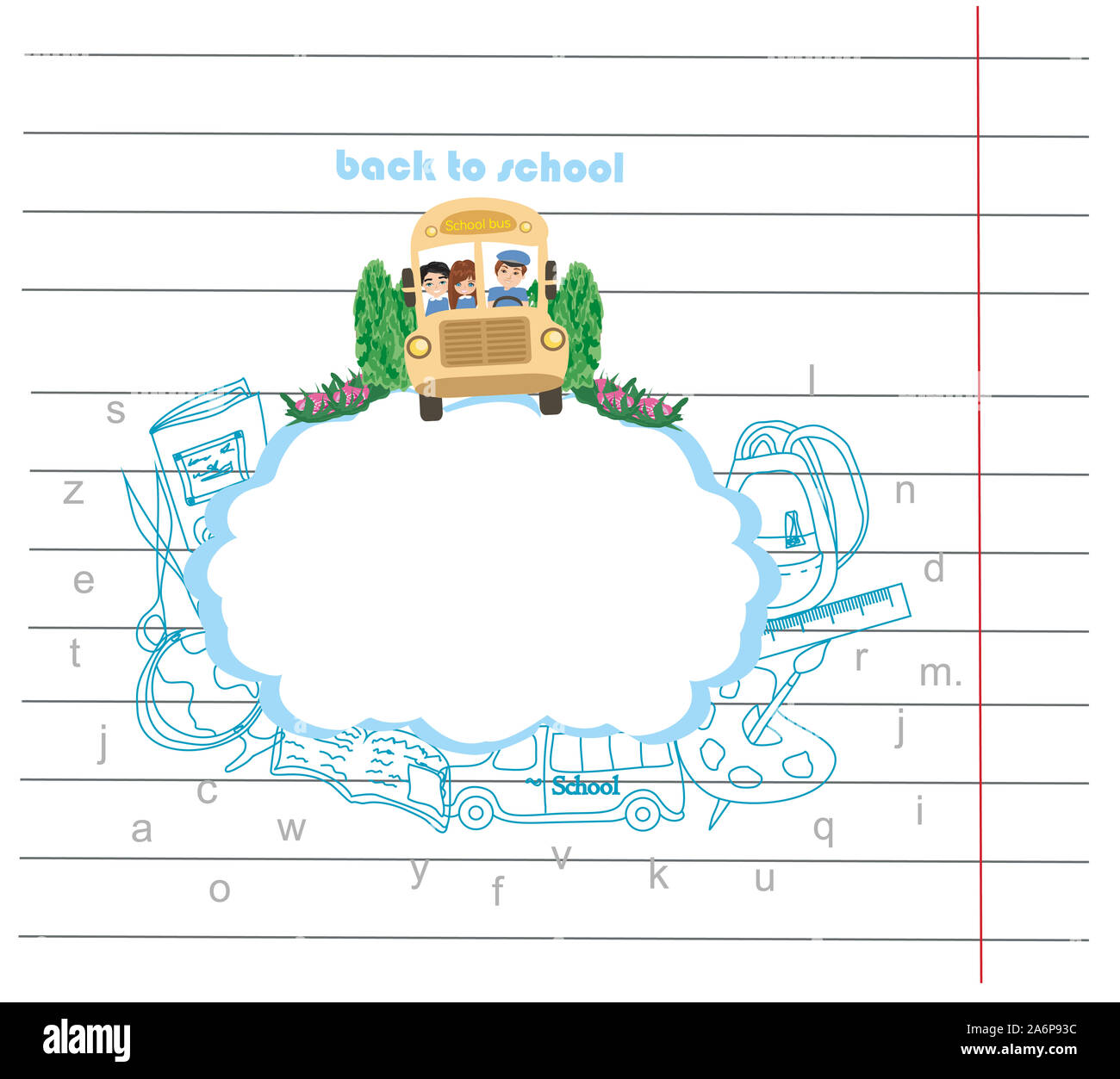 Back to school card Stock Photo - Alamy