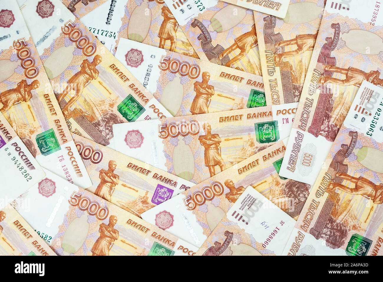 Paper Russian money. Banknotes. 5000 rubles. Finance Stock Photo - Alamy